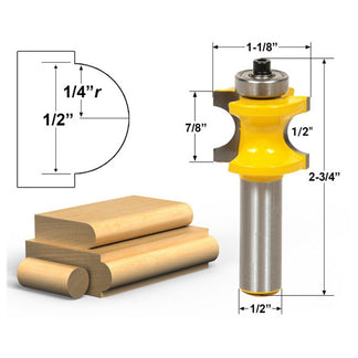 Tooltekt® Bullnose Router Bits - 1/2" Shank